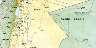 Jordan map - Mapy, Jordánsko (Západní Asie - Asie)
